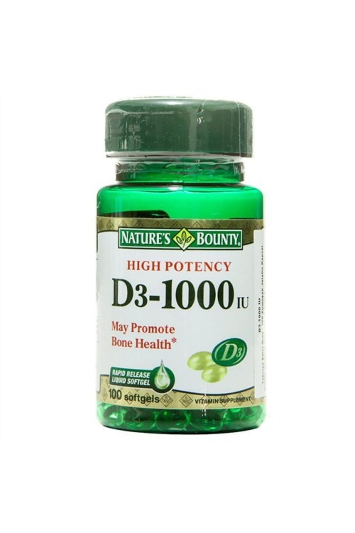 Amazon.com: Nature's Bounty Vitamin D3 1000 IU Immune Health, 120 ...