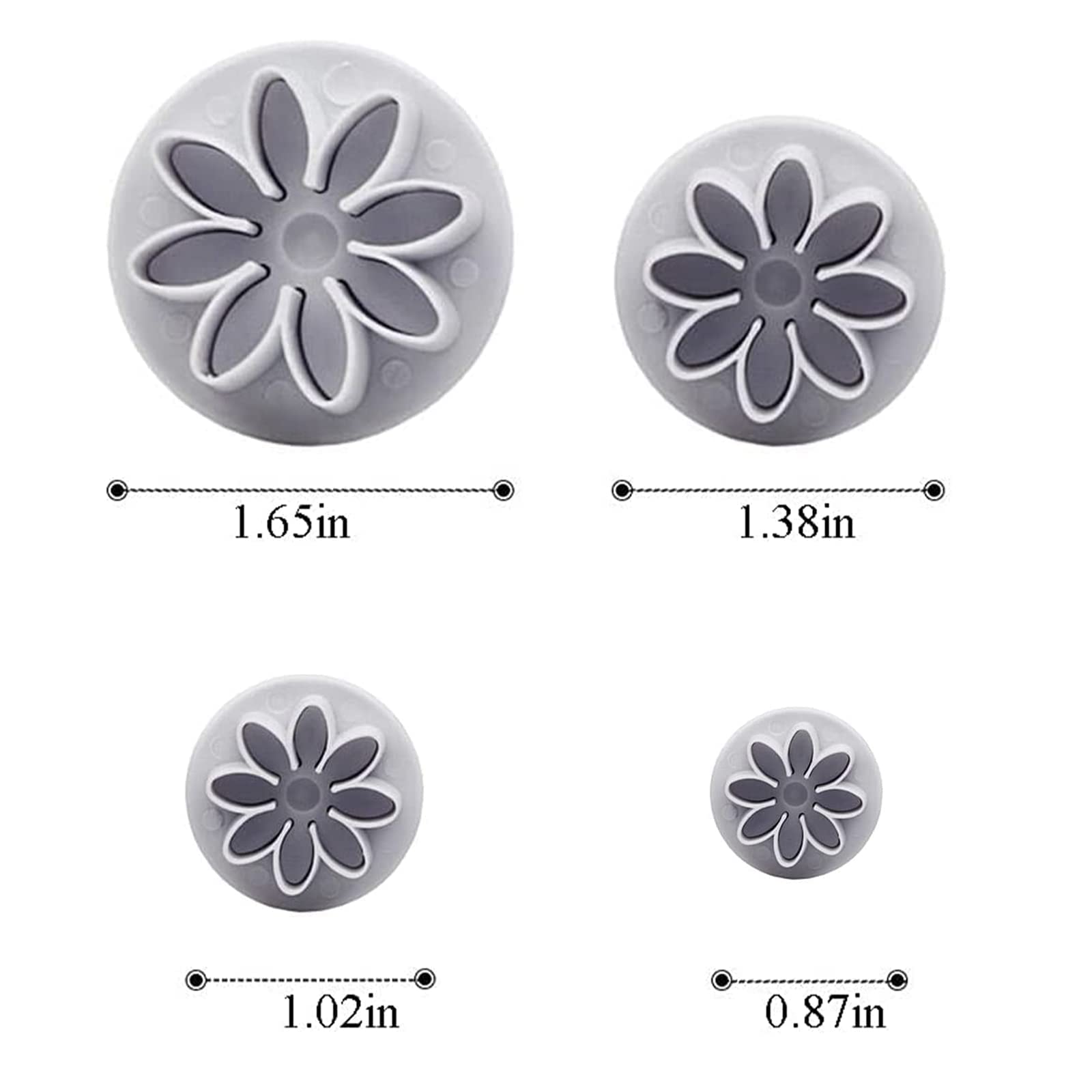 Snapklik.com : Sunflower Fondant Cutter Flower Molds For Fondant 4PC ...