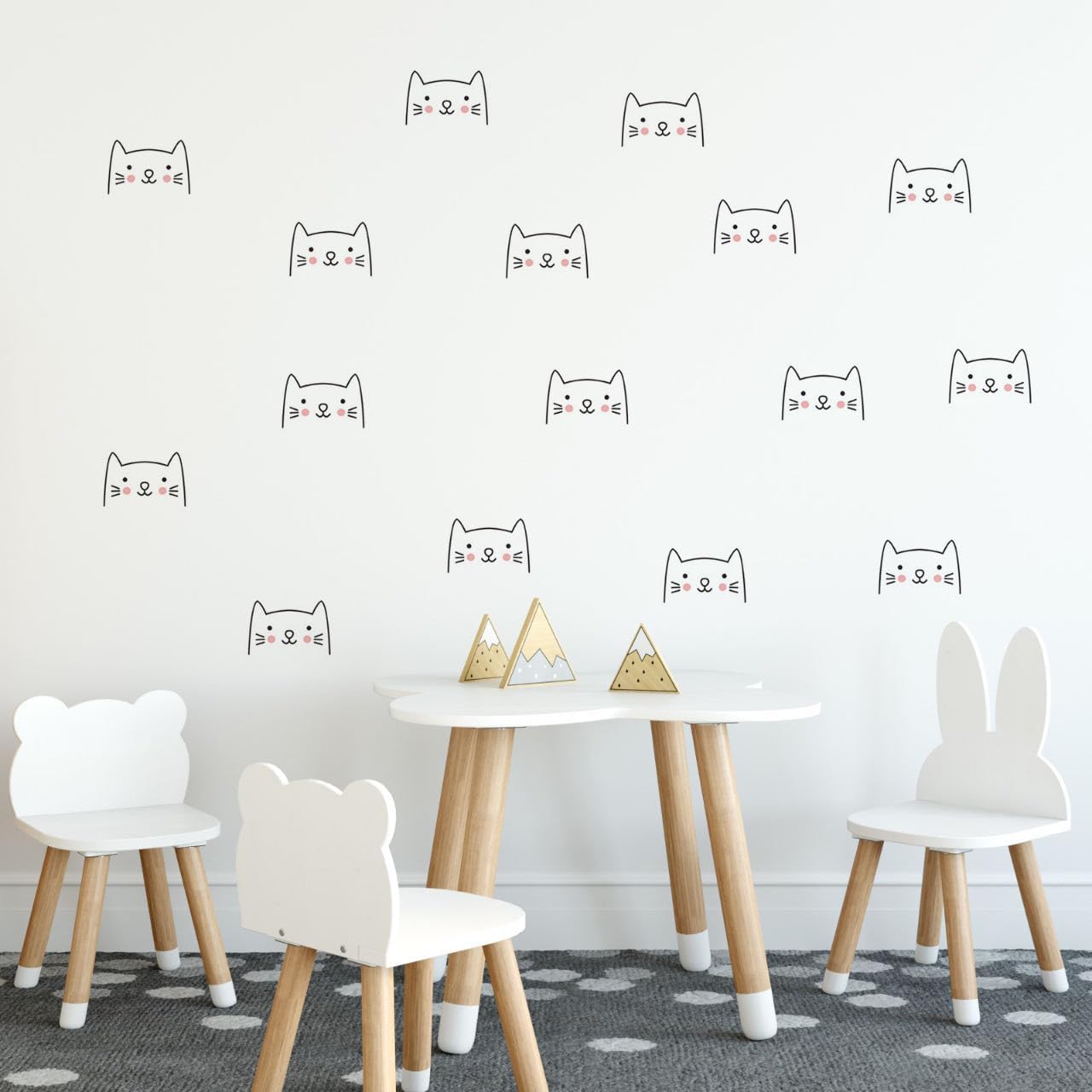 Amazon.com: WMdecal 12PCS Removable 3D Cartoon Animal Cats Vinyl Wall ...