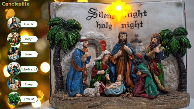Watch Lighted Christmas Nativity Bible Manger Scene on Amazon Live