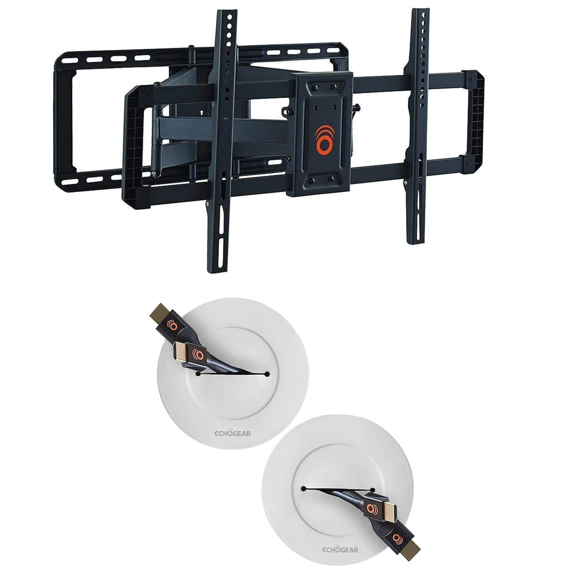 Amazon.com: ECHOGEAR Full Motion TV Mount & in Wall TV Cable Hider ...