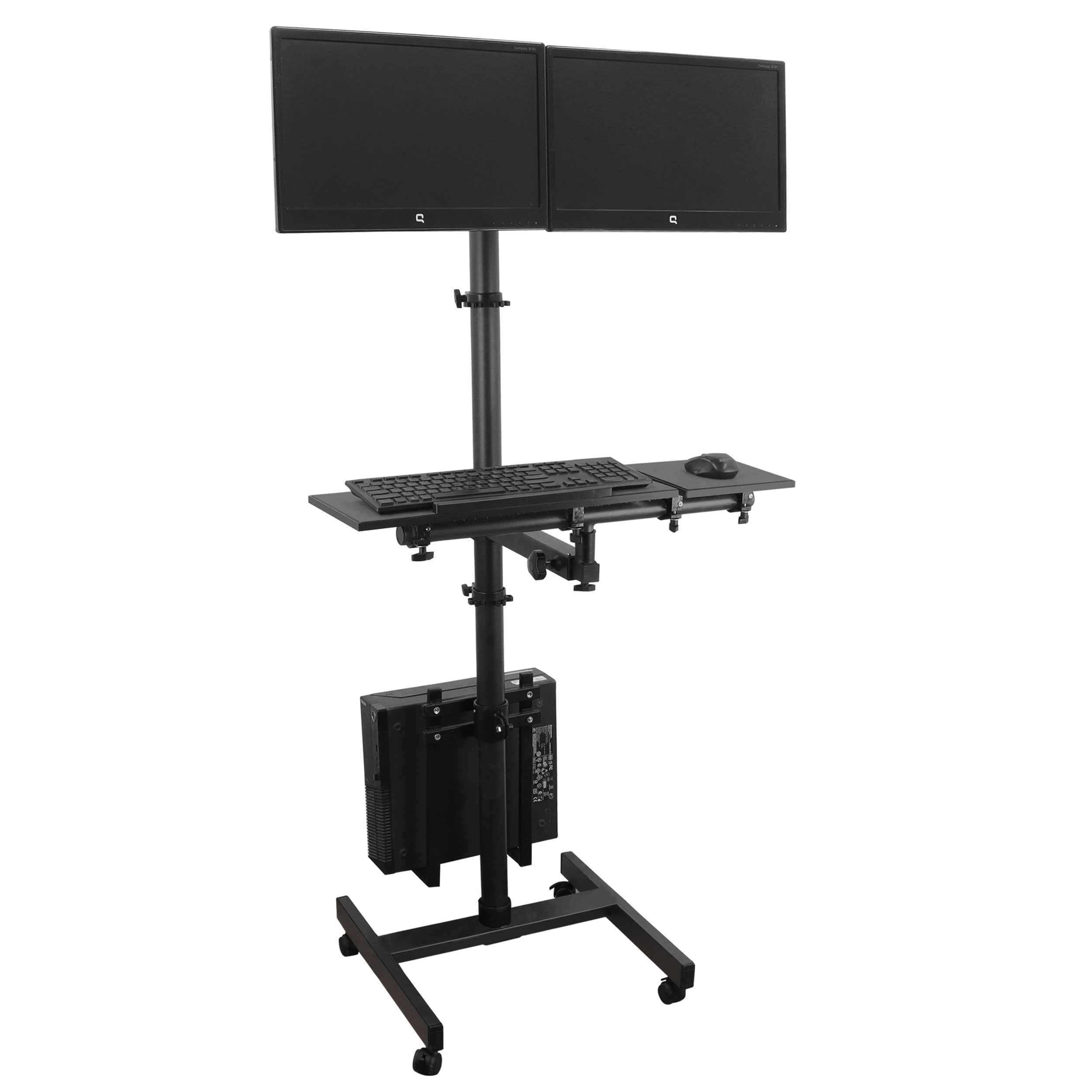 Isomars Computer Standing Desktop Workstation with Dual Monitor Mount ...