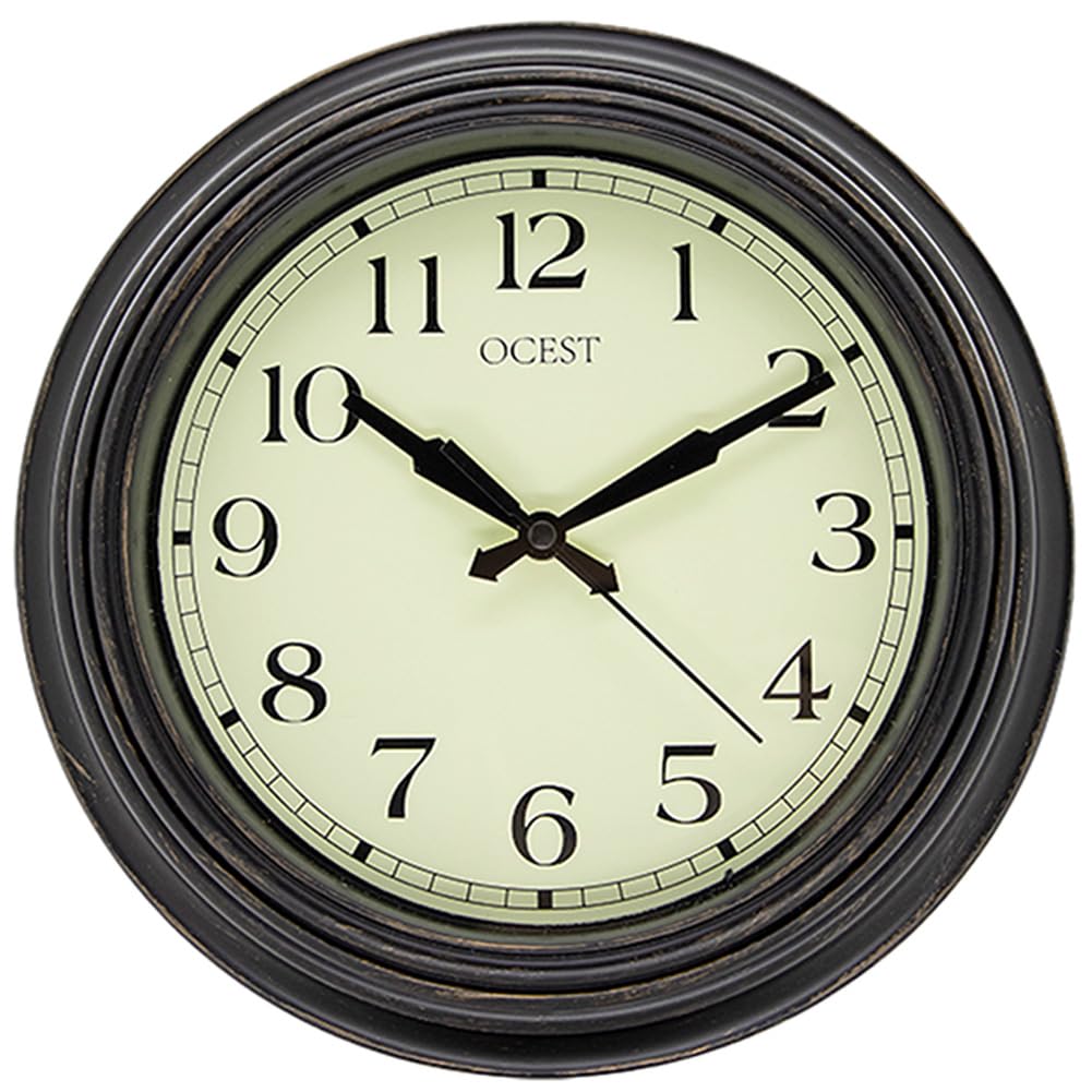 Amazon.com: OCEST Kitchen Wall Clock, 9-Inch Silent Non Ticking Battery ...