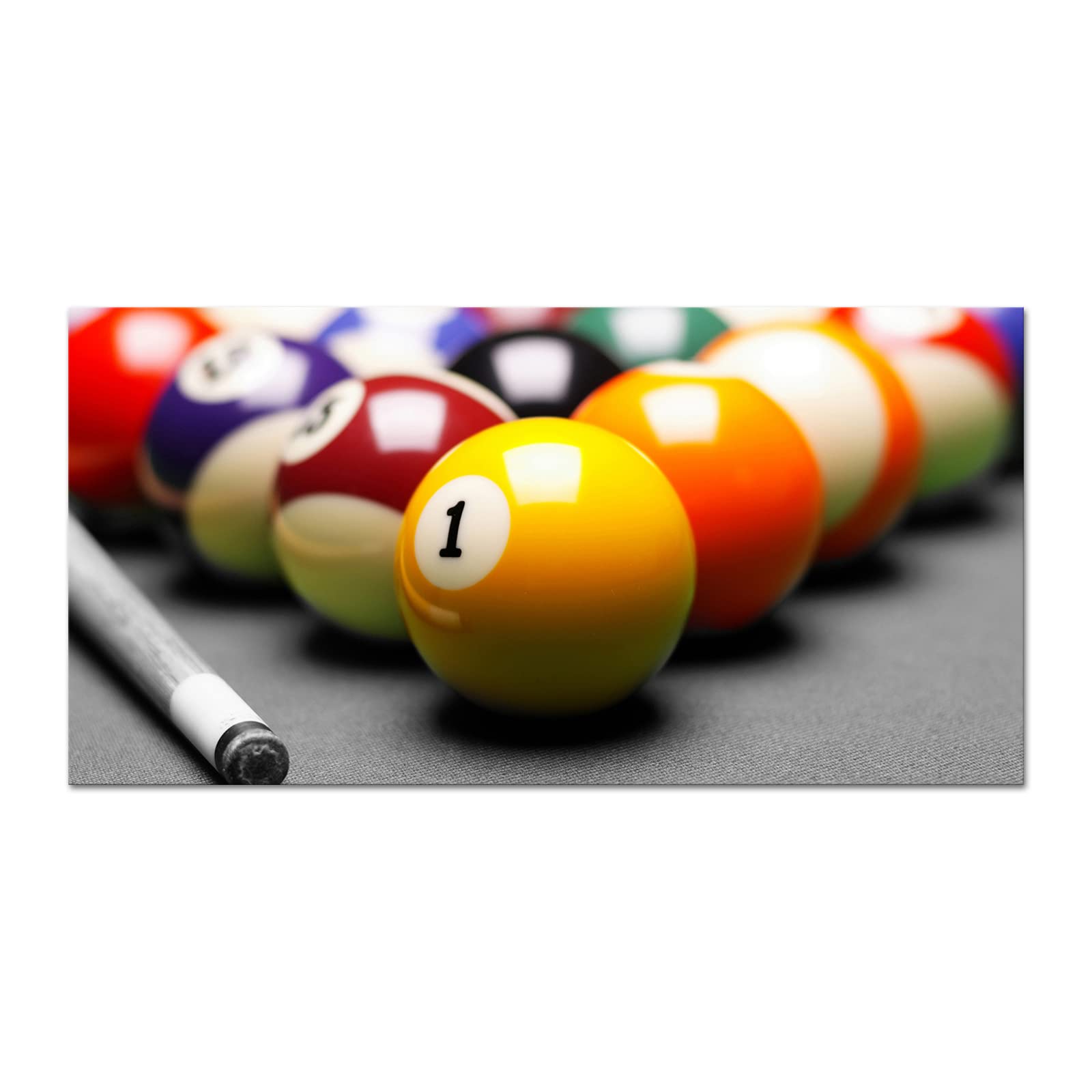 Apicoture Billiards Ball Canvas Wall Art in Black and White Pool Table ...