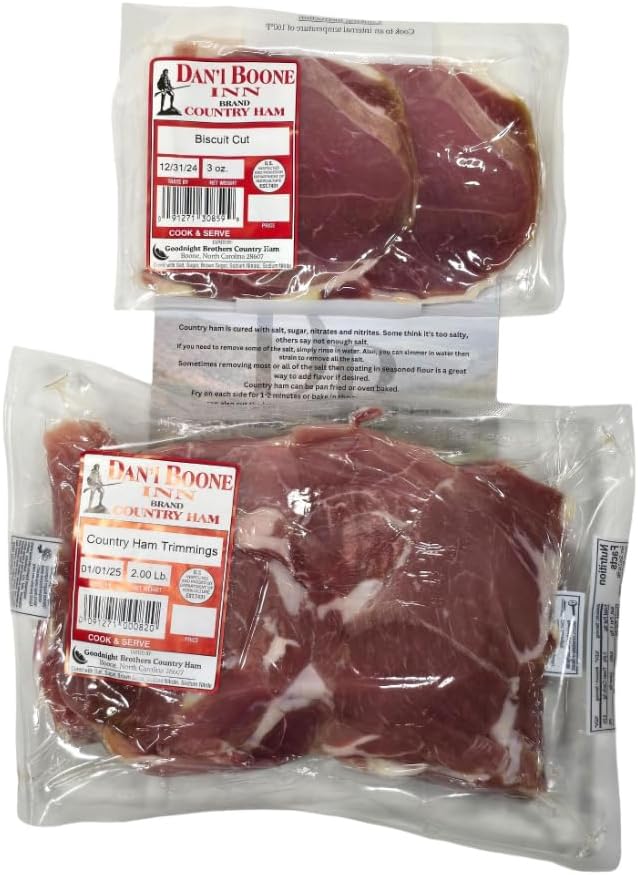 Amazon.com: Dan'l Boone Inn Brand Country Ham Biscuit Cut 2-3oz Packs ...