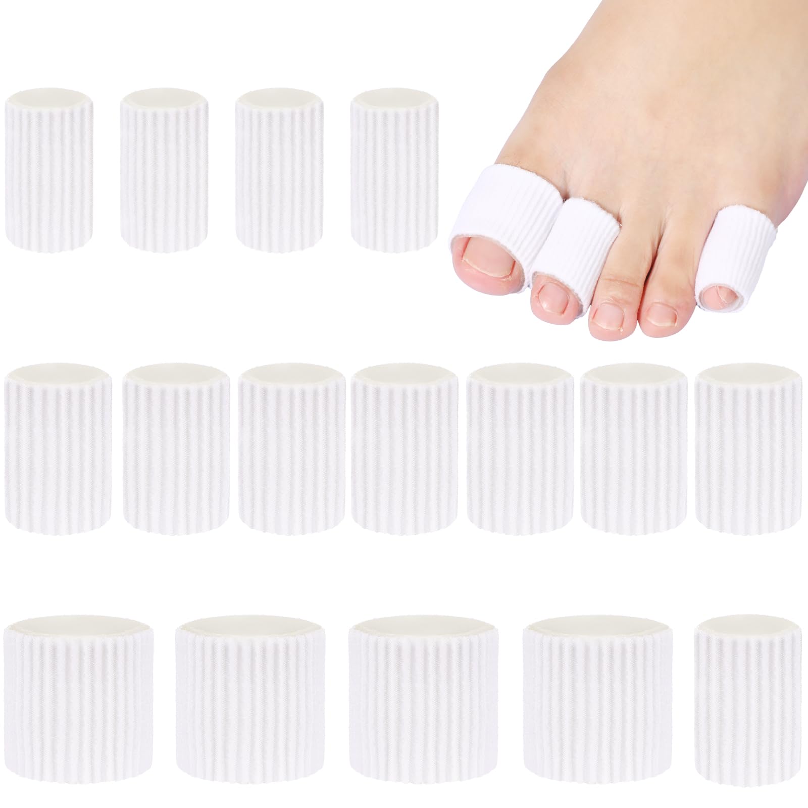 Amazon.com: 16 Pcs Toe Cushion Tube Toe Tubes Sleeves Soft Gel Corn Pad ...