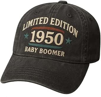 Limited Edition 1950 Baby Boomer Personalized Embroidered Cap Retro ...