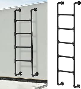 Amazon.com: Emergency Fire Escape Ladder Wall Mounted Metal Ladder ...