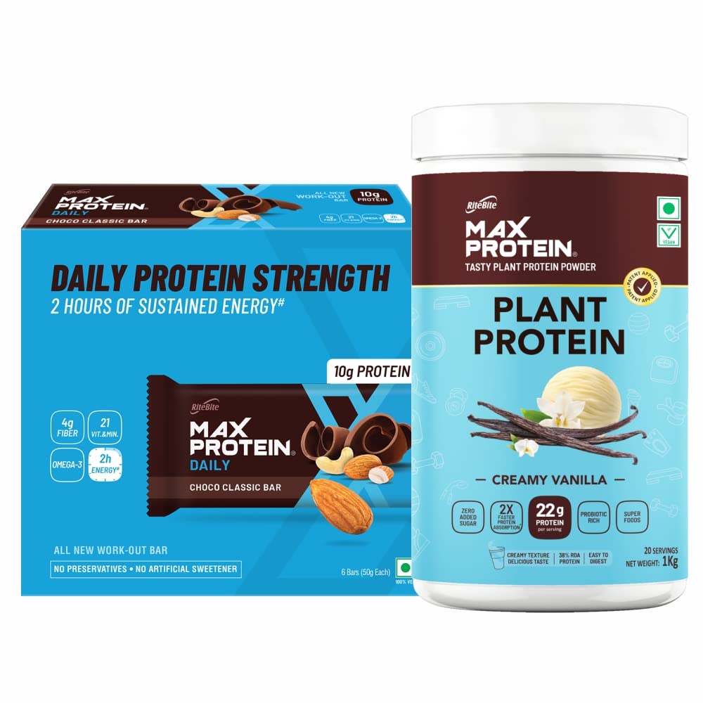 Buy RiteBite Max Protein Daily Choco Classic 10g Protein Bar [Pack of 6 ...
