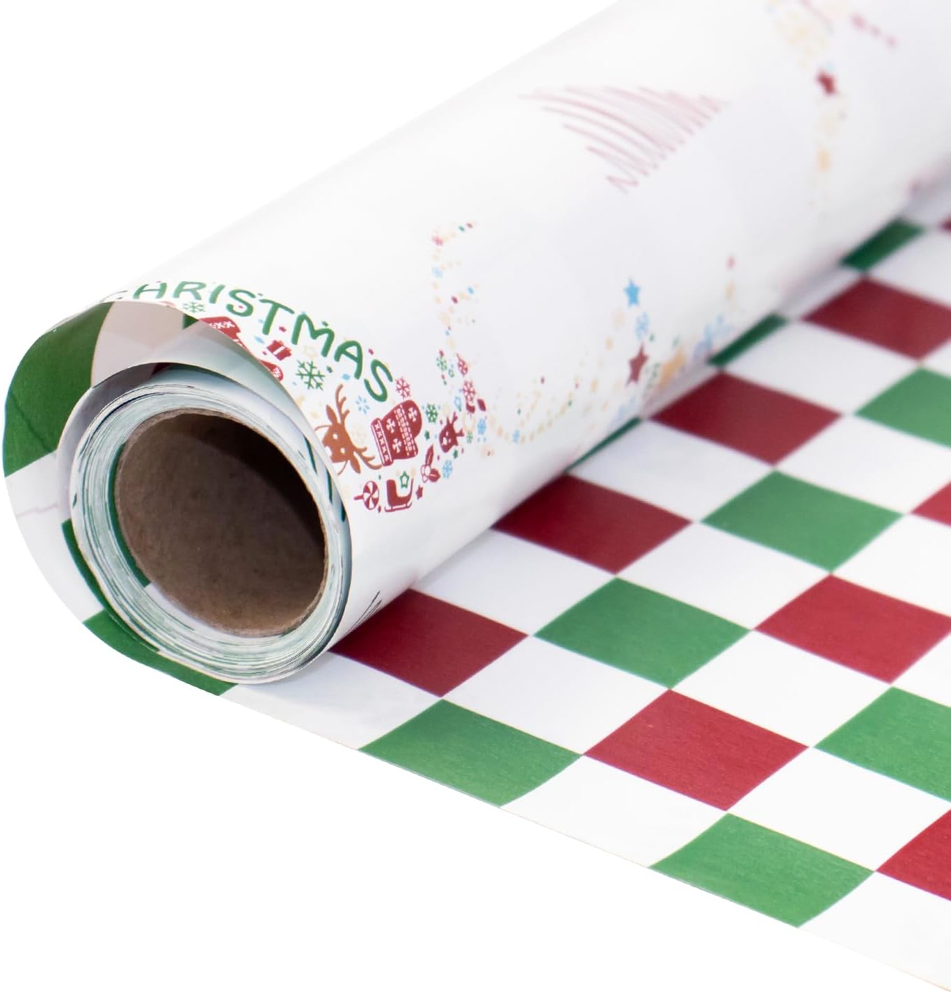 Amazon.com: ysmile Christmas Wrapping Paper Reversible Small Mini Roll ...