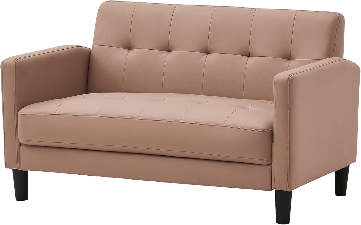 Amazon｜KaguBuy イオニー ソファ 2人掛け ファブリック レザーファブリック 組立簡単 コンパクト ピンクベージュ｜ソファ・カウチ オンライン通販