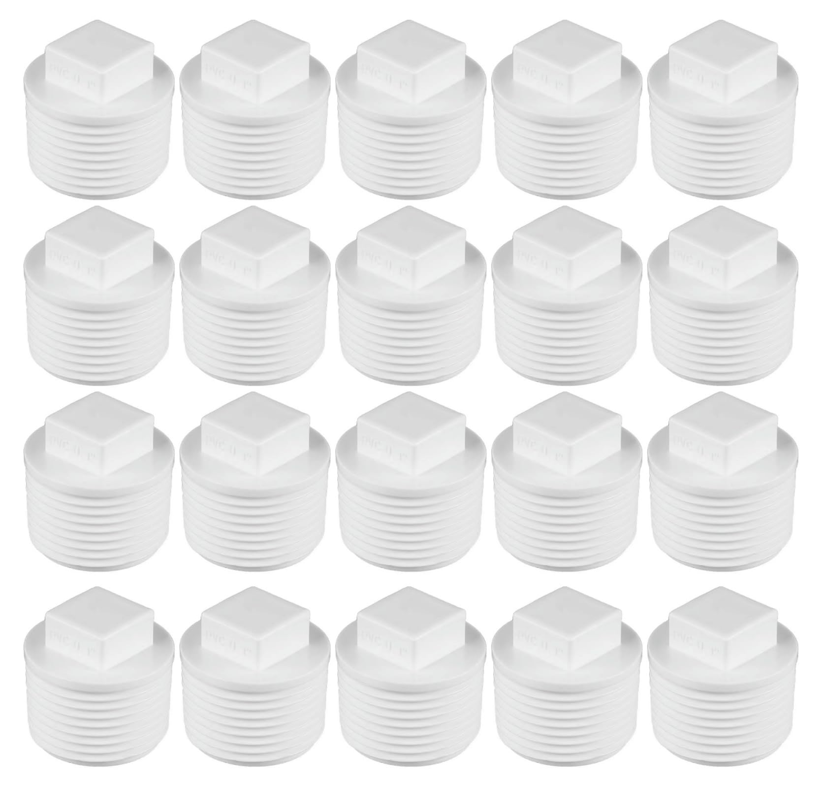 Amazon.com: 20Pcs White 1/2 Inch PVC Pipe Male Thread Plug, PVC Male ...