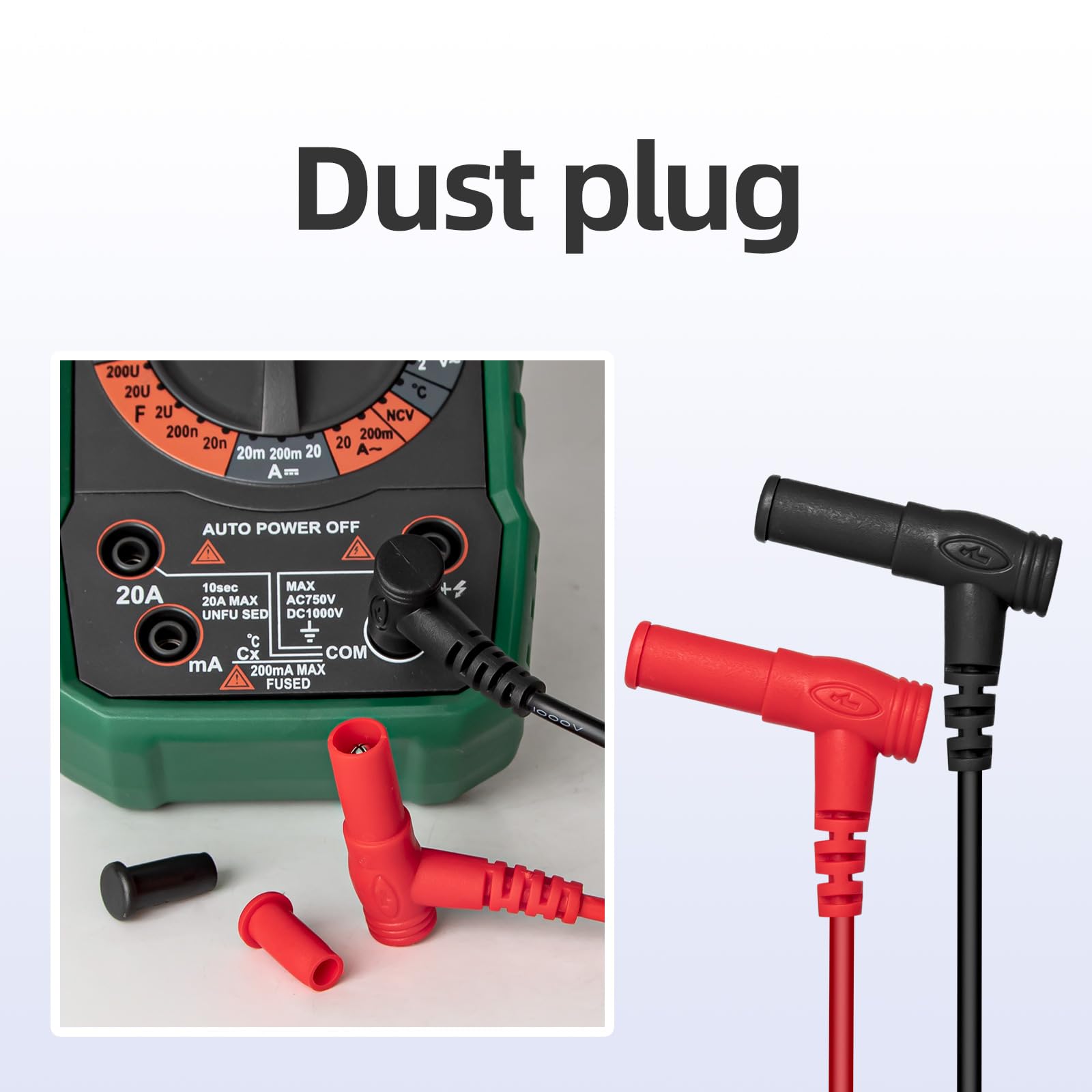 Snapklik.com : Multimeter Test Leads Kit,1000V 20A Replacement Silicone ...
