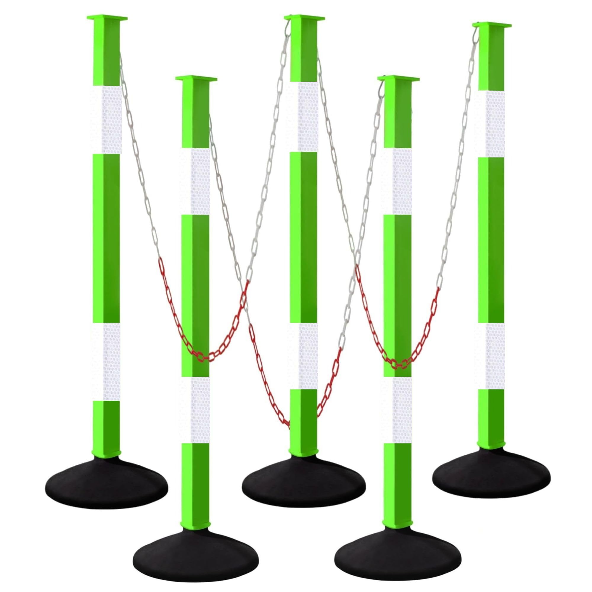 Traffic Delineator Post with Weighted Base & Reflective Collars ...