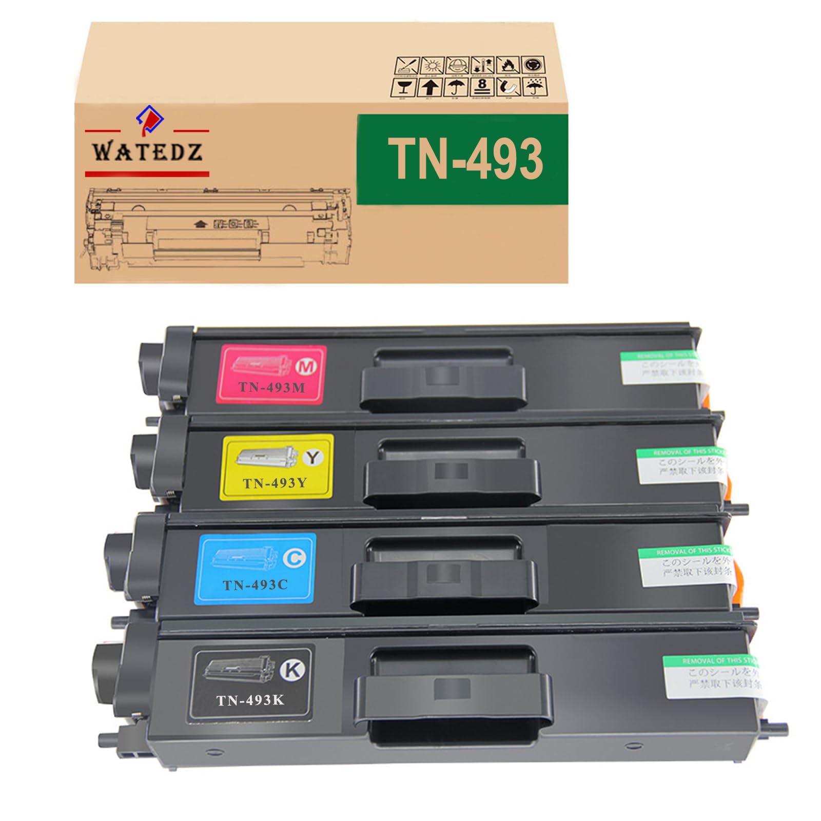 Amazon.co.jp: WATEDZ ブラザー用 TN-493 大容量版 互換トナーカートリッジ 「4色セット 増量版」 対応機種：HL-L8360CDW/ HL-L9310CDN MFC ...