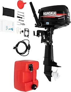 Amazon.com: YIYIBYUS 6.5HP 4 Stroke Outboard Motor,123CC Gas Powered Boat Engine with Cooling ...