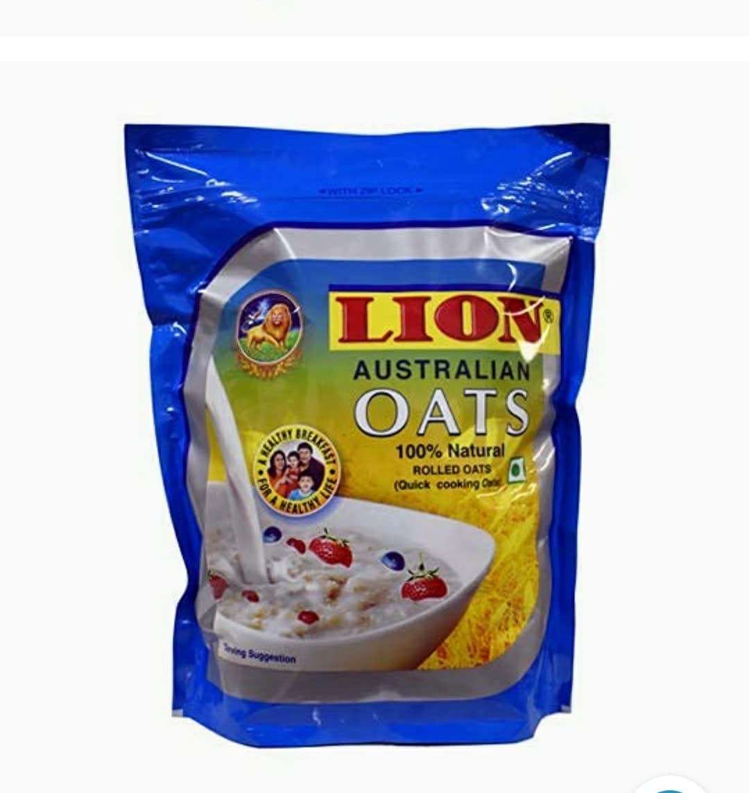 Lion Rolled oat flakes 3 kg (pack of 2) - 100% Natural Oats - Full of ...