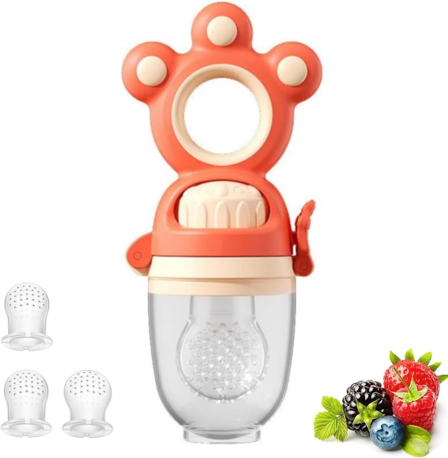 Baby Fruit Feeder Pacifier (2 Pack) - DDMA Fresh Food Feeder, Infant ...