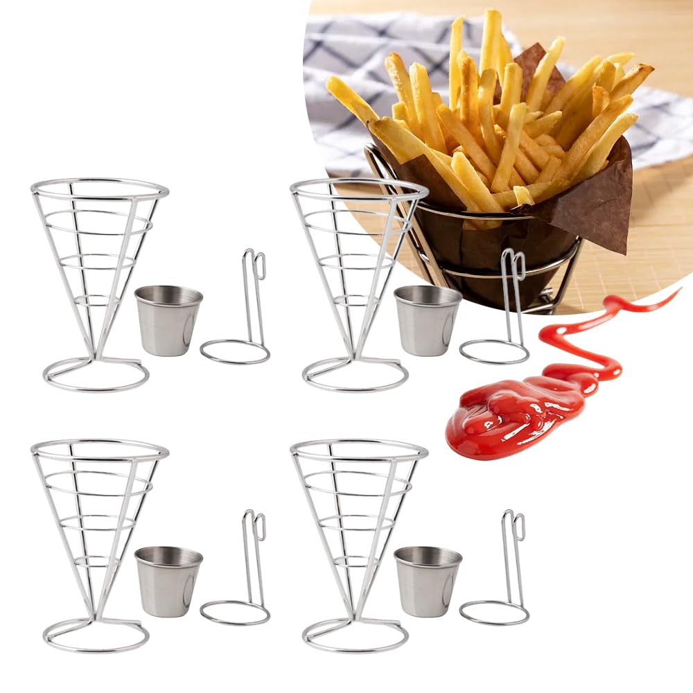 Amazon.com: Tylulikaty 4Pcs French Fry Holder French Cone French Fries ...