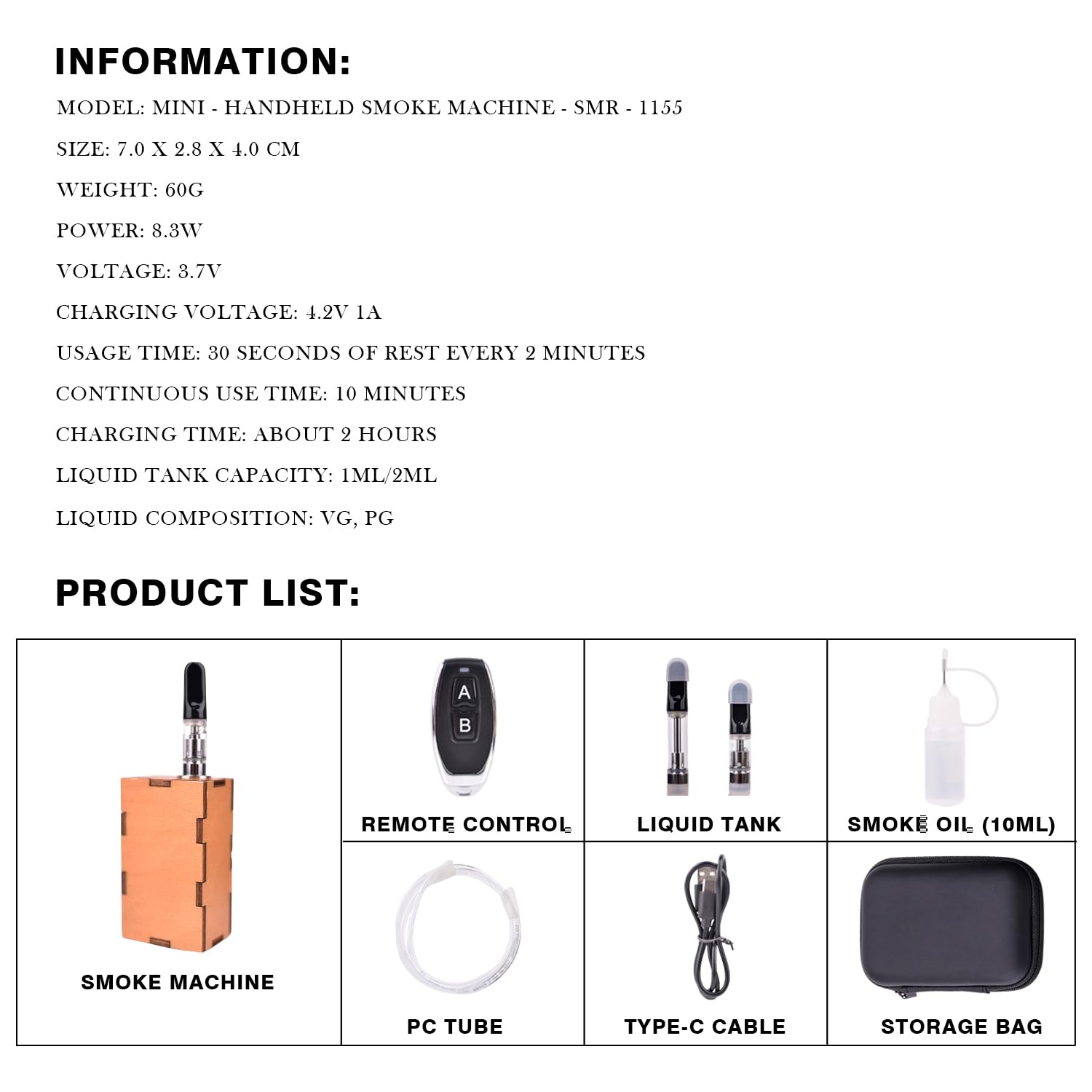 Snapklik.com : Mini Smoke Machine Handheld Smoke Machine, Smoke ...