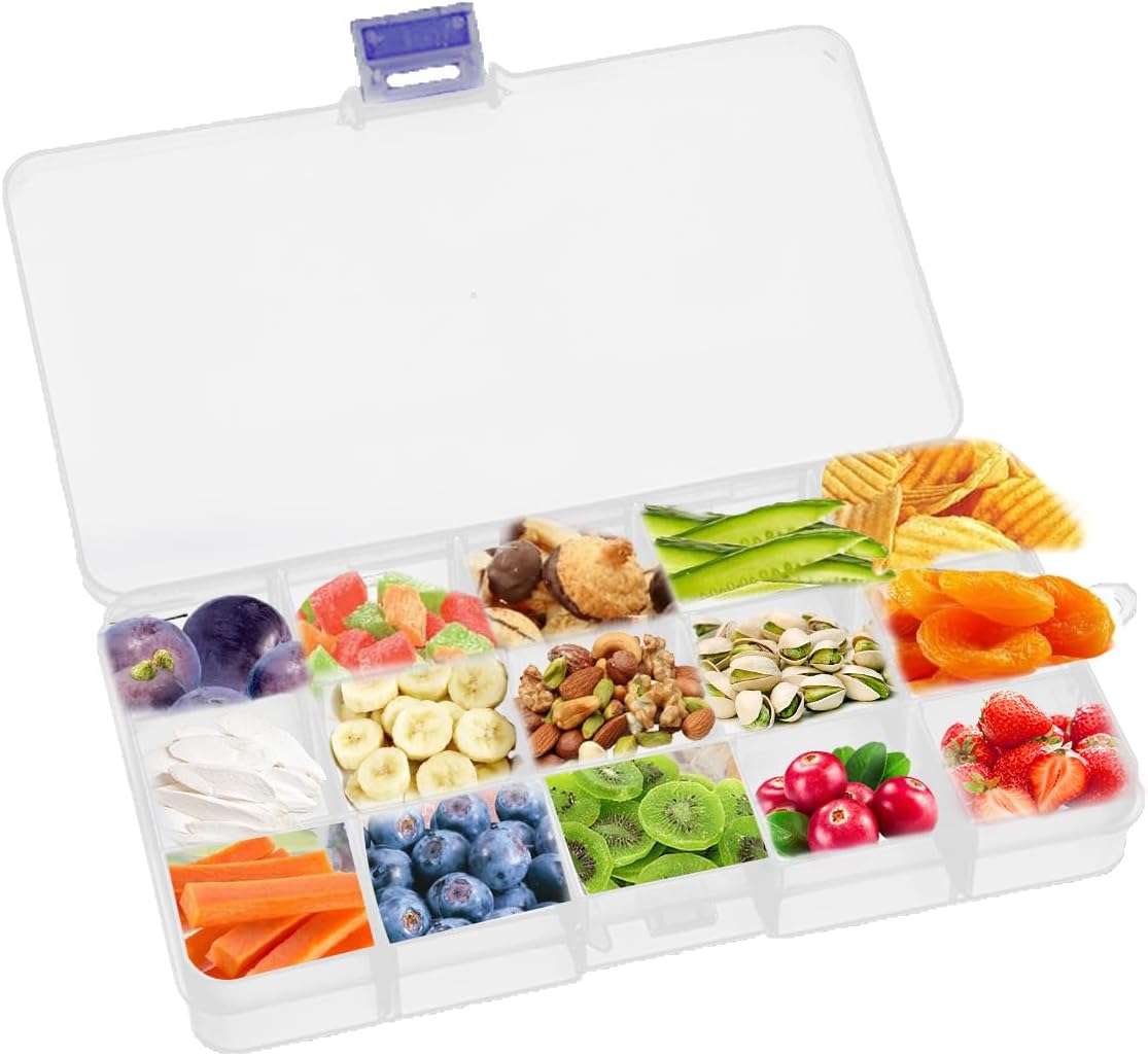 Snack Boxes for Kids, Reusable Snack Box with Compartments Divided ...