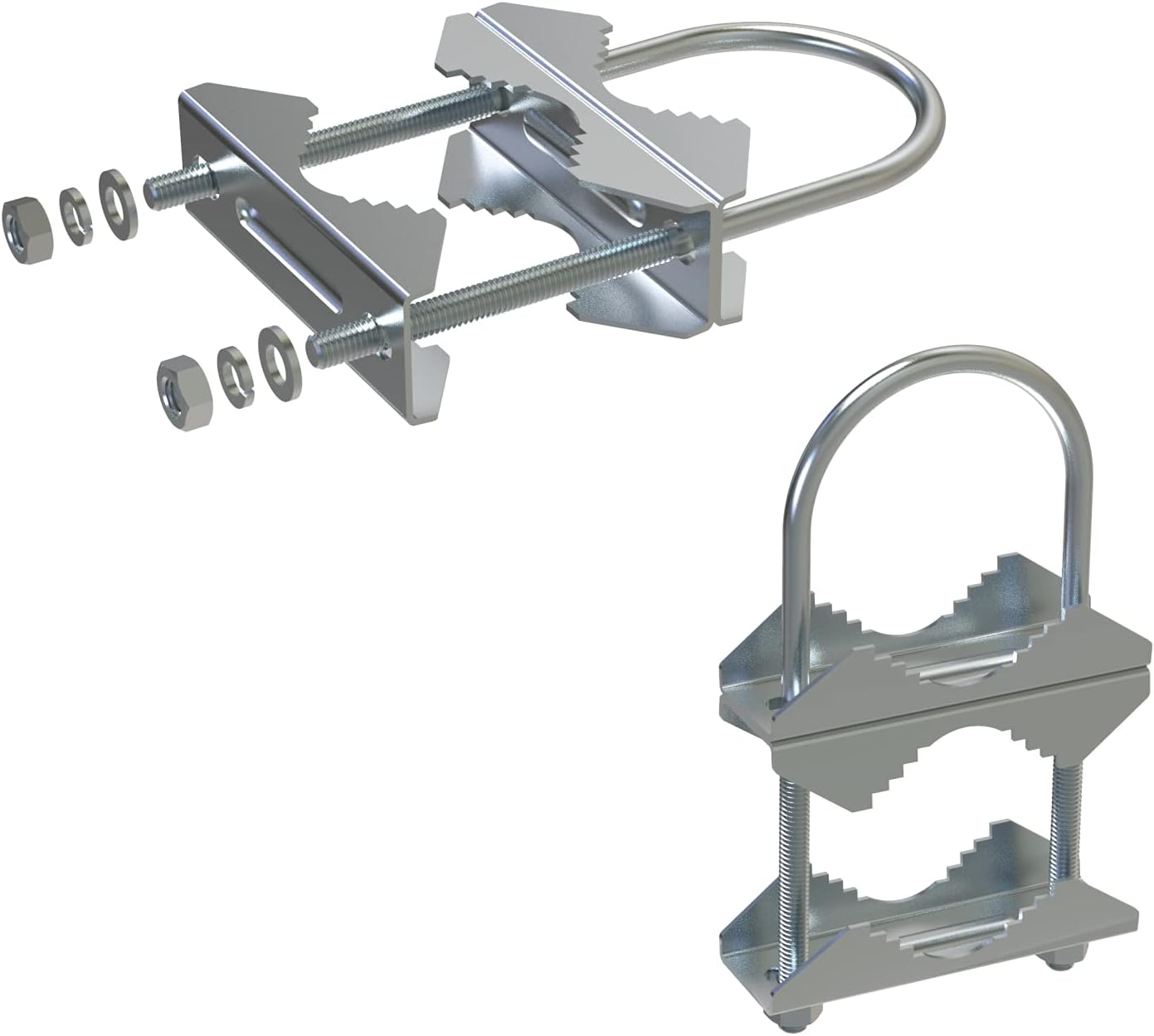 Amazon.com: Aimeboost 2 PCS Stainless Steel Antenna Mount Clamp U-Bolt ...