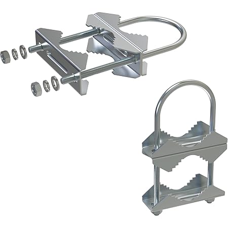 Amazon.com: Antenna Mast Clamp Mast to Mast Bracket Kit with V Jaw ...