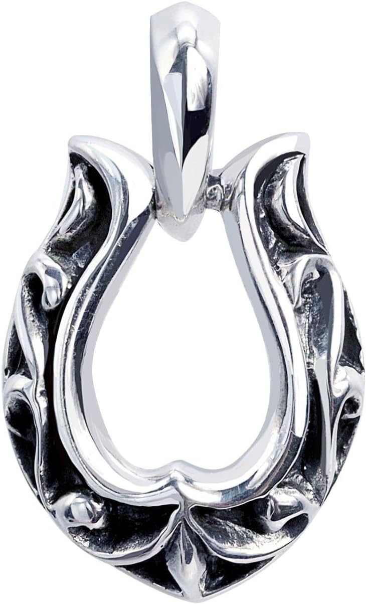 Amazon | [シアーズ] ペンダントトップ ネックレス トップ メンズ レディース ユニセックス アラベスク 馬蹄 シルバー925 sp01-0027 | ネックレス 通販