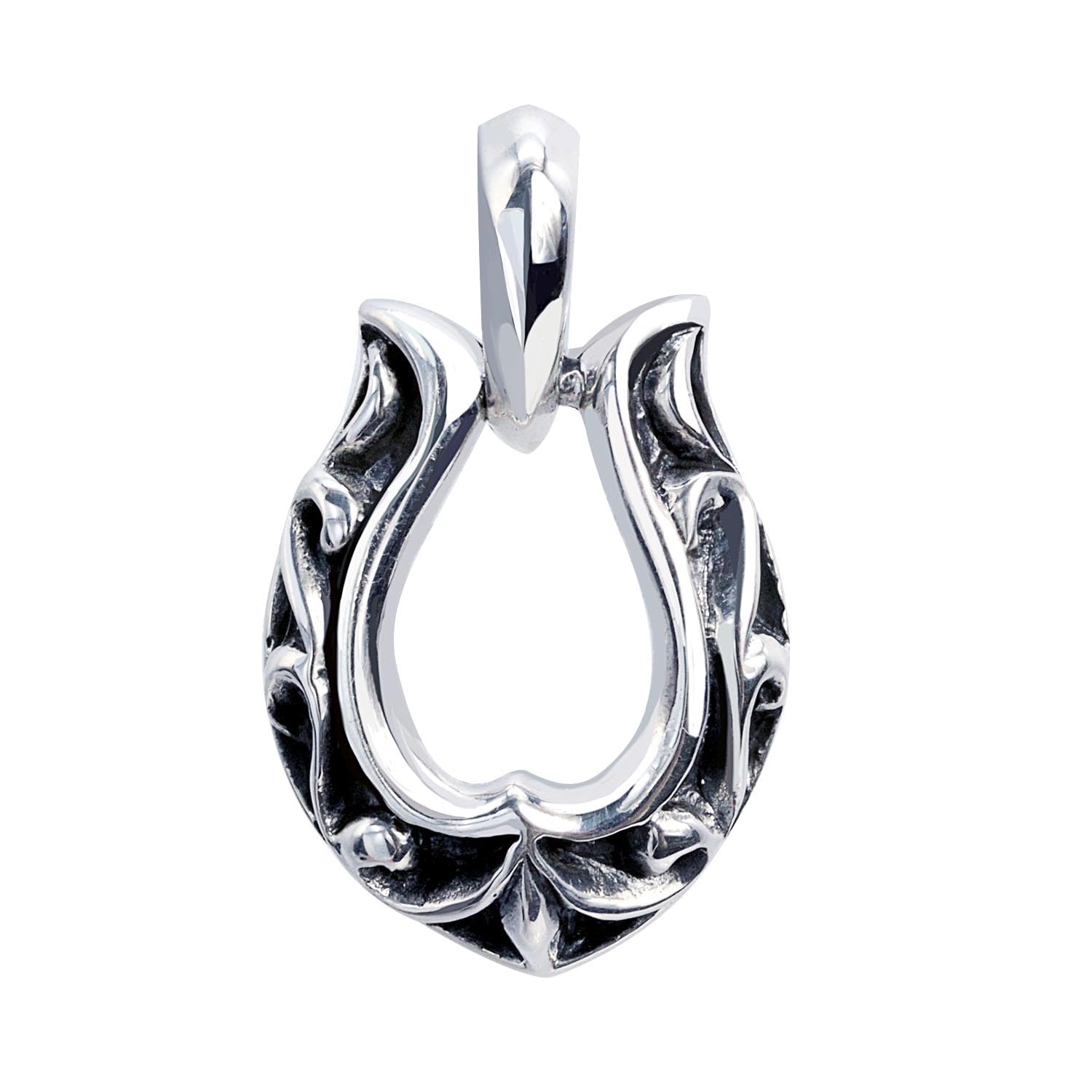 Amazon | [シアーズ] ペンダントトップ ネックレス トップ メンズ レディース ユニセックス アラベスク 馬蹄 シルバー925 sp01-0027 | ネックレス 通販