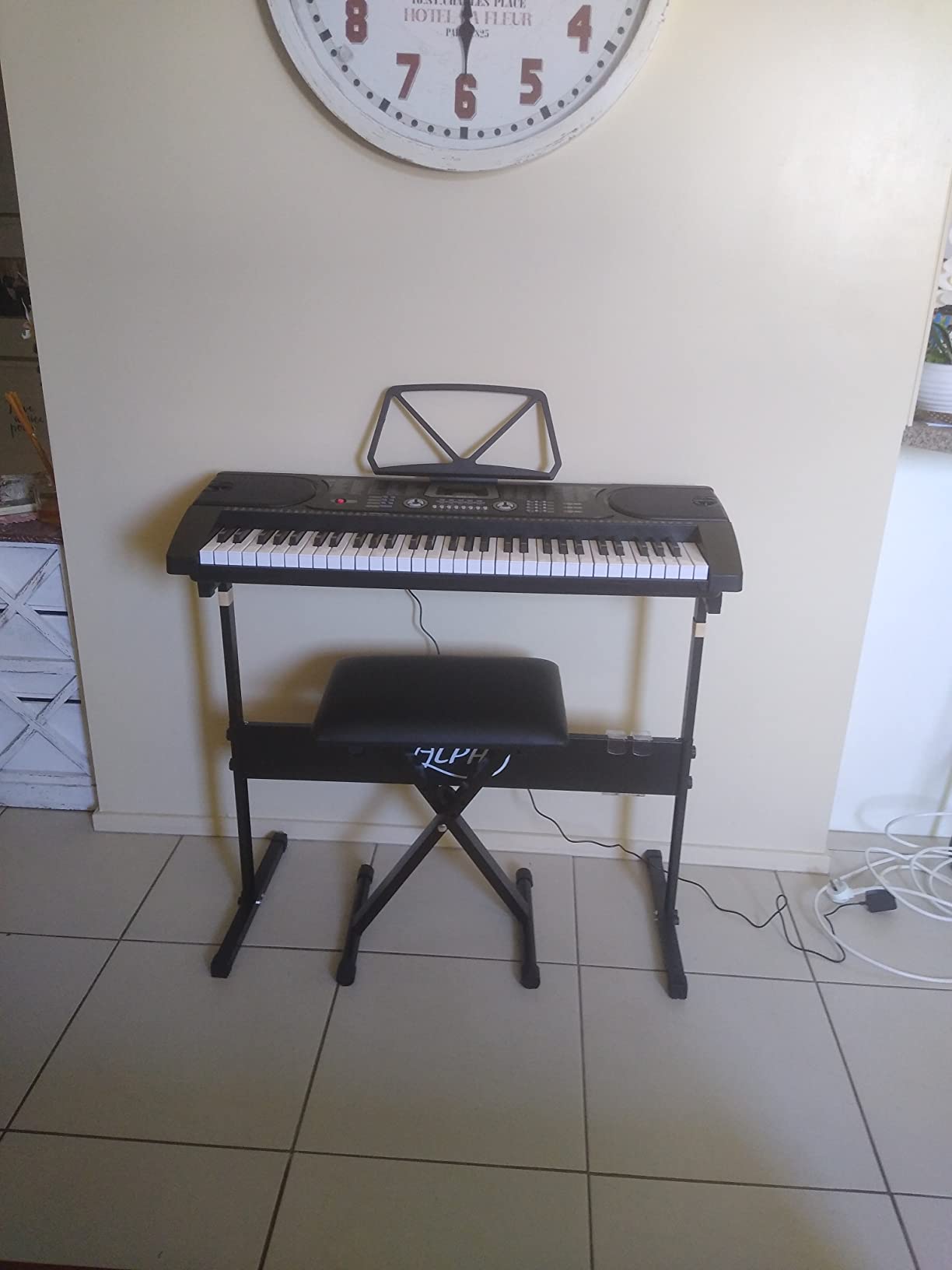 ALPHA 61 Keys Electronic Piano Keyboard Portable Digital Keyboard with ...