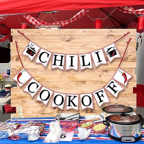 Amazon.com: Chili Cook Off Decorations, 2 Pcs Chili Contest Tasting ...