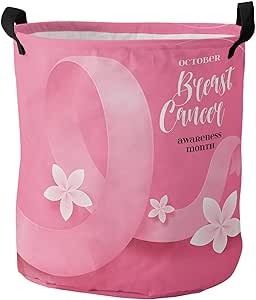 Amazon.com: Careing Breast Cancer Laundry Basket, Collapsible Bag with ...