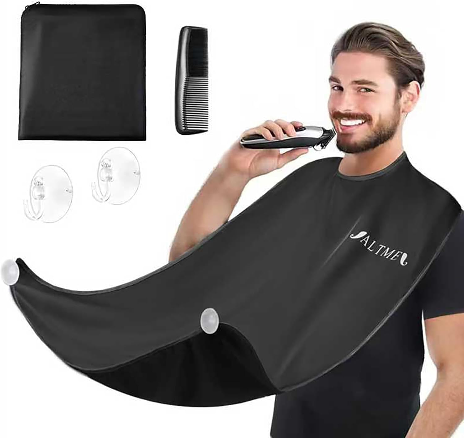 Amazon.com: IALTMEI Beard Bib, Non-Stick Beard Apron, Waterproof Beard ...