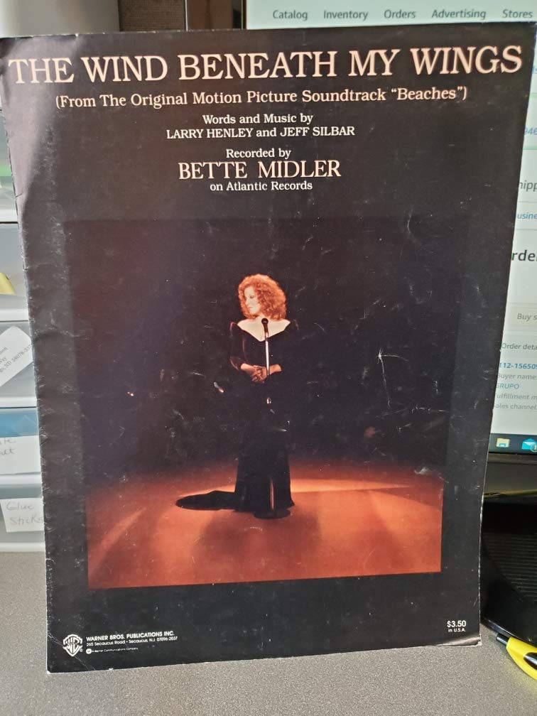 The Wind Beneath My Wings (From Beaches) (Piano/Vocal/Chords, Sheet ...