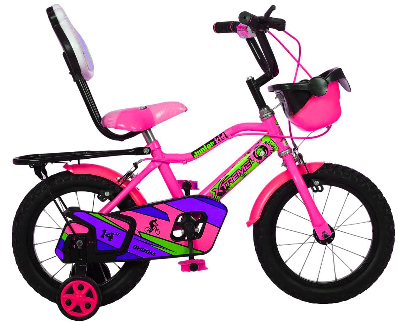 Buy Junior Kid 14 Inches Steel Rim Kids Cycle for 2 to 5 Years Boys and ...