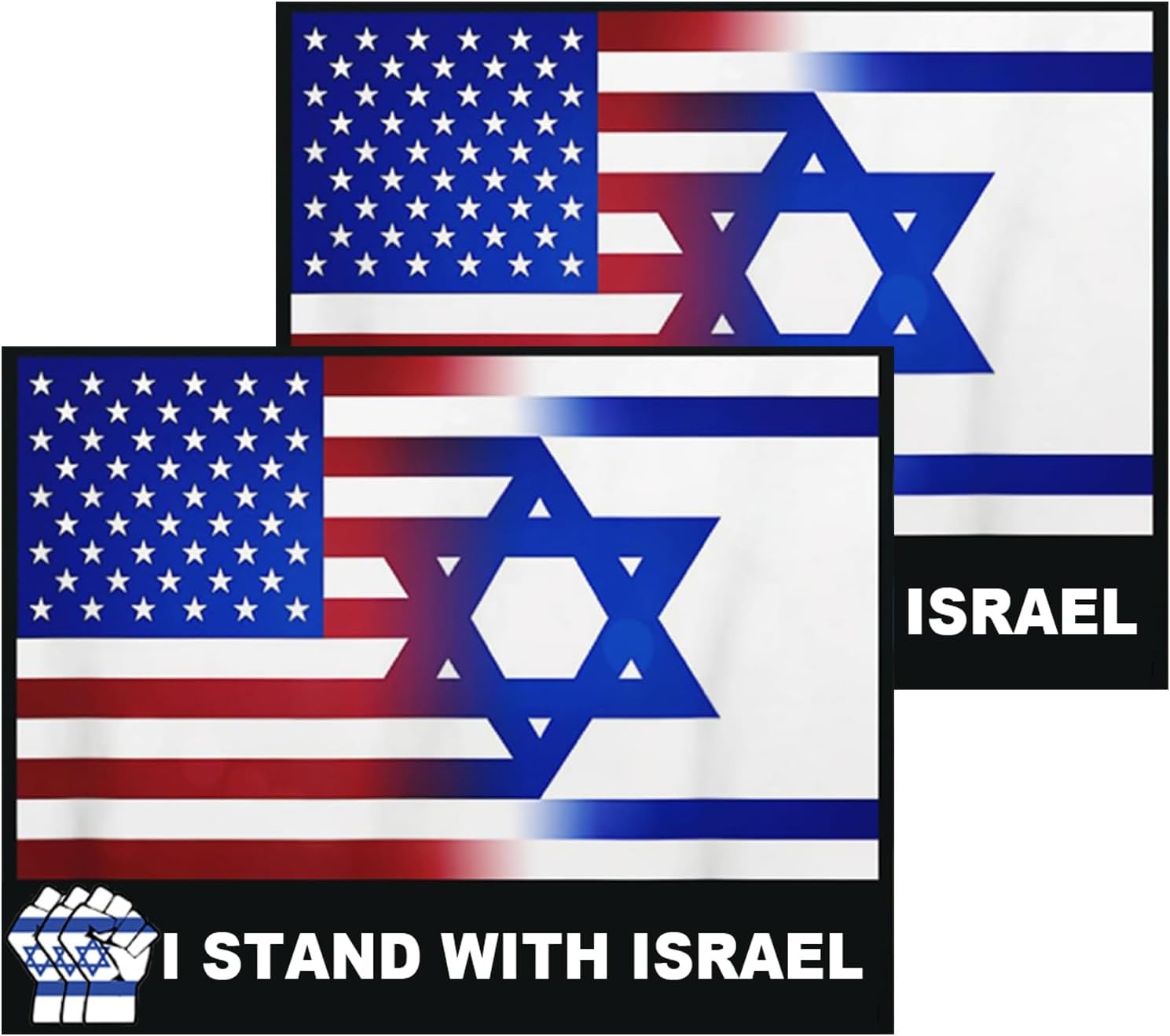 Amazon.com - I Stand with Israel Flag Sticker Israeli Flags Decal ...