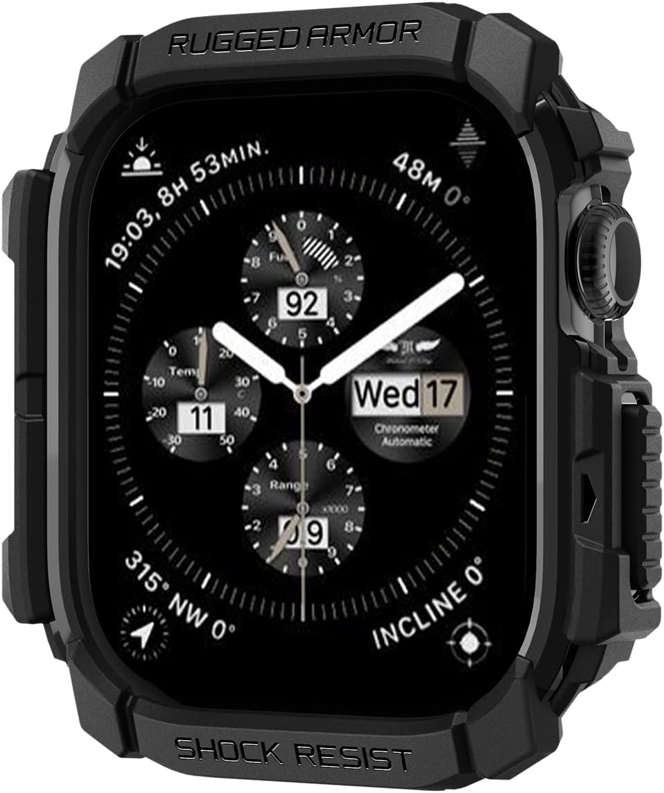 Amazon.com: Spigen for Apple Watch Series 11/10 Case, Rugged Armor 46mm ...