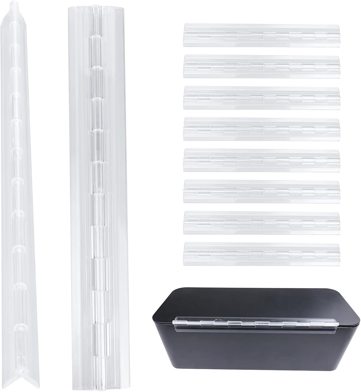 Muzata 8Pack Acrylic Hinge 45x300mm Plastic Hinge Transparent Crystal ...