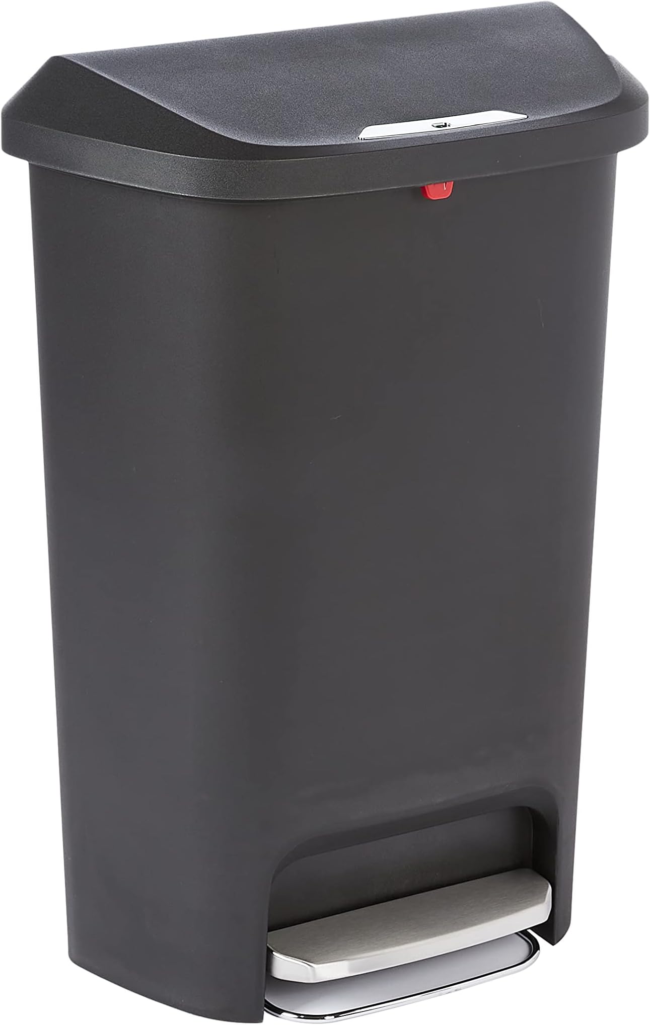 Amazon.com: Amazon Basics Tall Kitchen Plastic Rectangular Trash Can ...