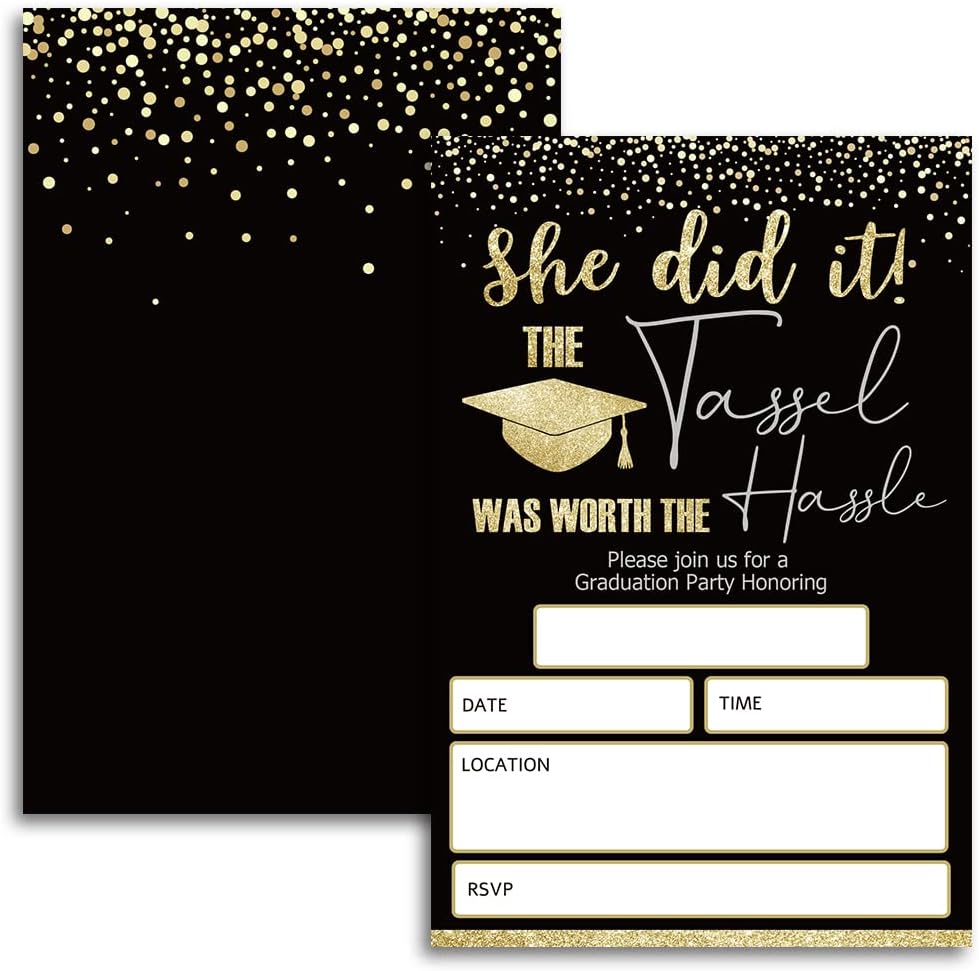 Amazon.com : SHLINCO Invitations for Graduation Party with Envelopes ...