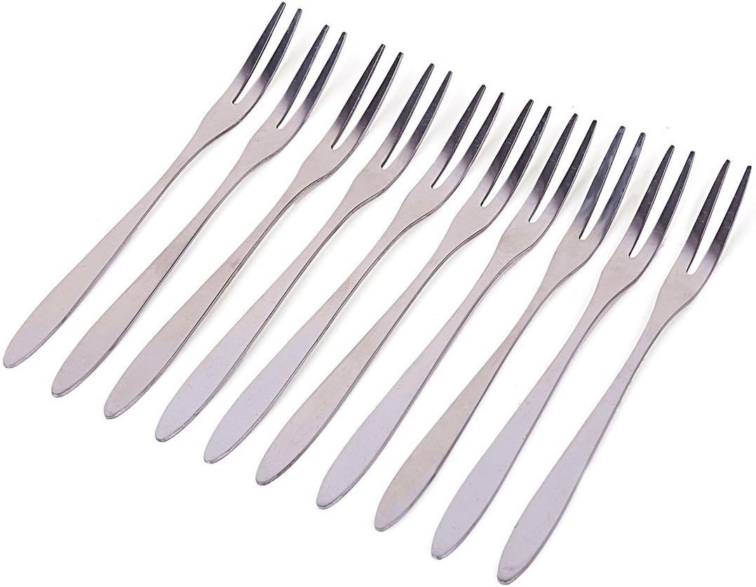 Amazon.com | HornTide 12-Piece Tasting Forks Set 2 Tines Appetizer Fork ...