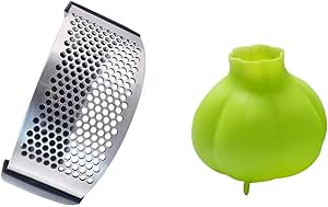 Amazon.com: Premium Stainless Steel Garlic Press- Easy to Clean Garlic ...