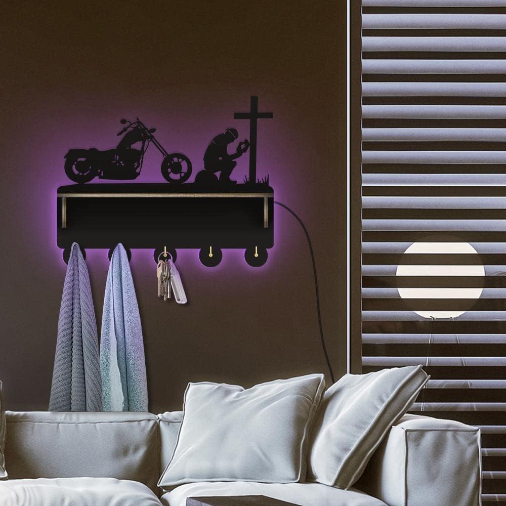 Amazon.com: The Christ Men on Cross LED Key Holder for Wall, Motorcycle ...