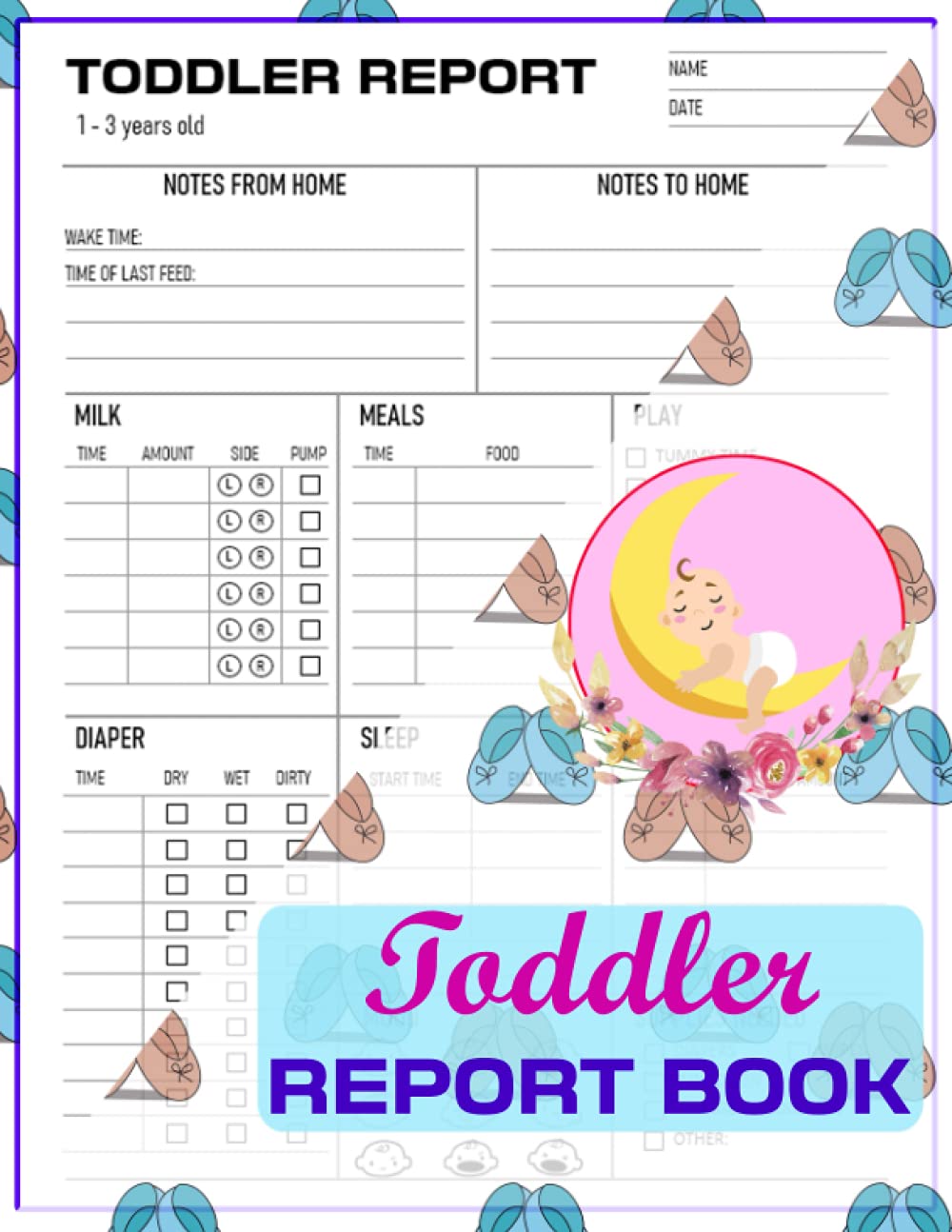 Buy Toddler Report Book: Nanny Toddler Baby Log Tracker Journal Book ...