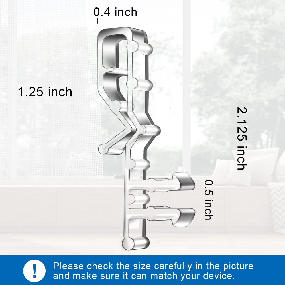 Snapklik.com : Hidden Channel Valance Clips, 2-1/8inch Clear Plastic ...