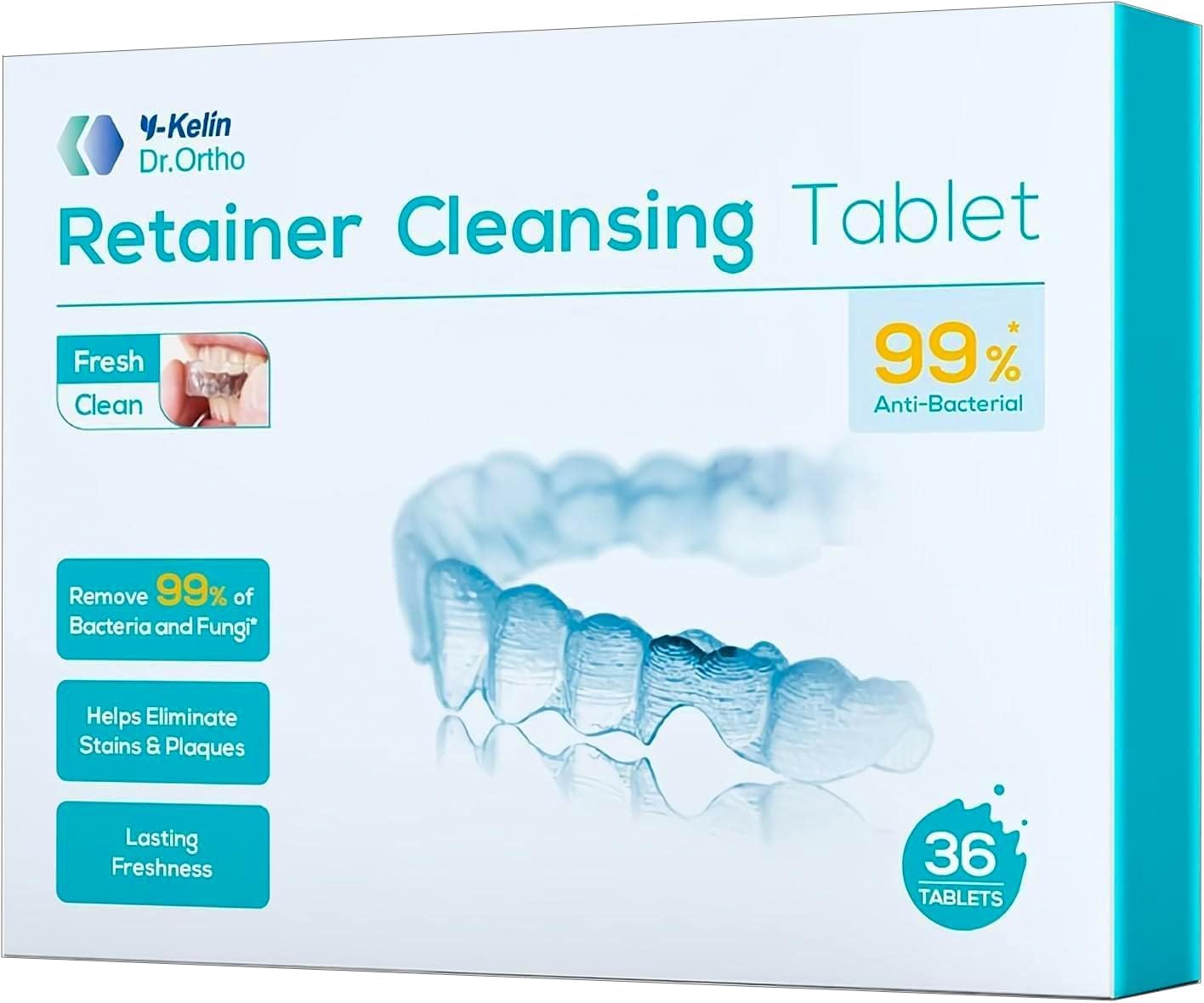 Y-Kelin Retainer Cleaner - Mouth Guard Cleaning Tablets - Remove ...