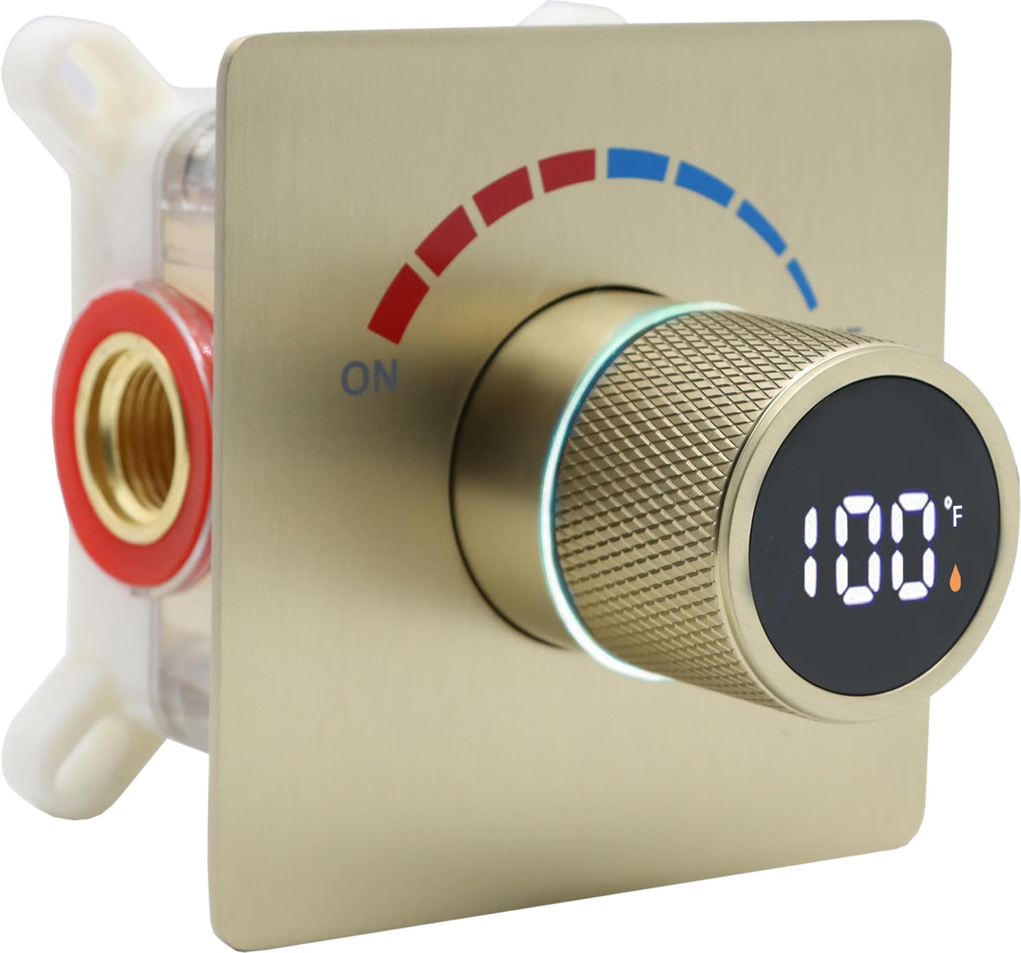 Backnets Shower Valve with Digital Temperature Display, Solid Brass ...