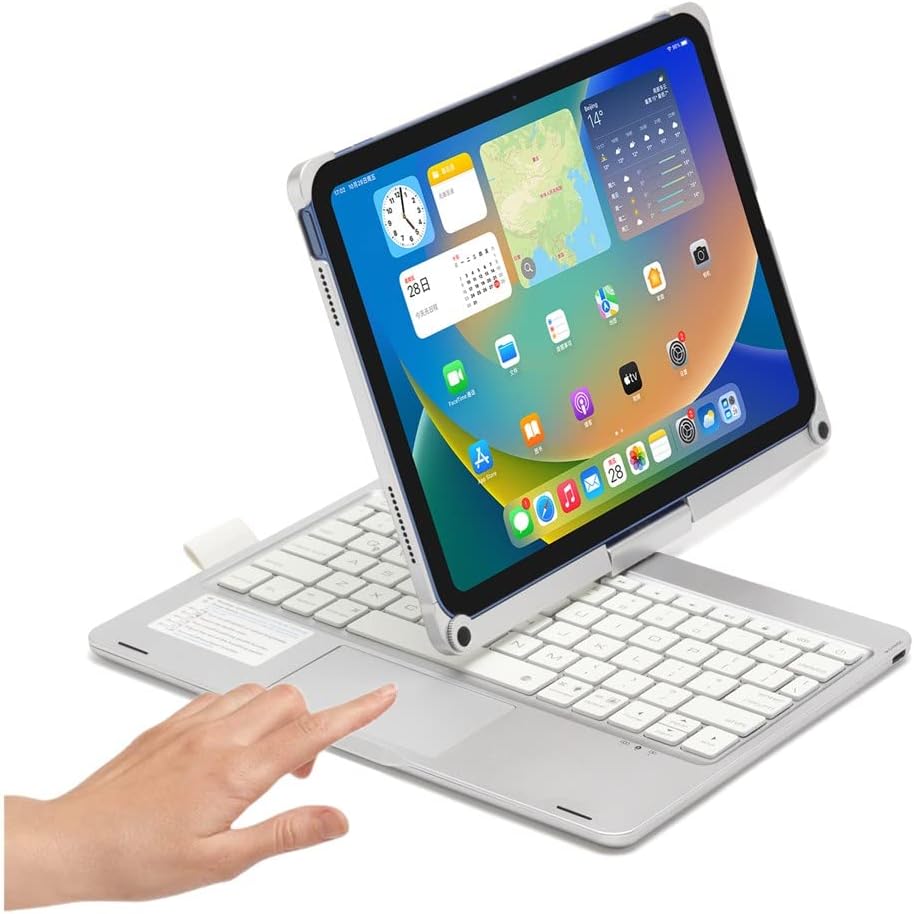 360° Rotatable Touch Keyboard for iPad 10th Generation 2022 10.9 inch ...