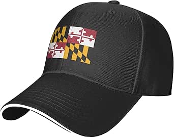 Flag of Maryland Unisex Baseball Cap Dad Hat Adjustable Snapback Hats ...