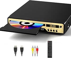 Amazon.com: Reproductor de DVD para TV con HDMI, todos los reproductores de DVD HD de la región ...